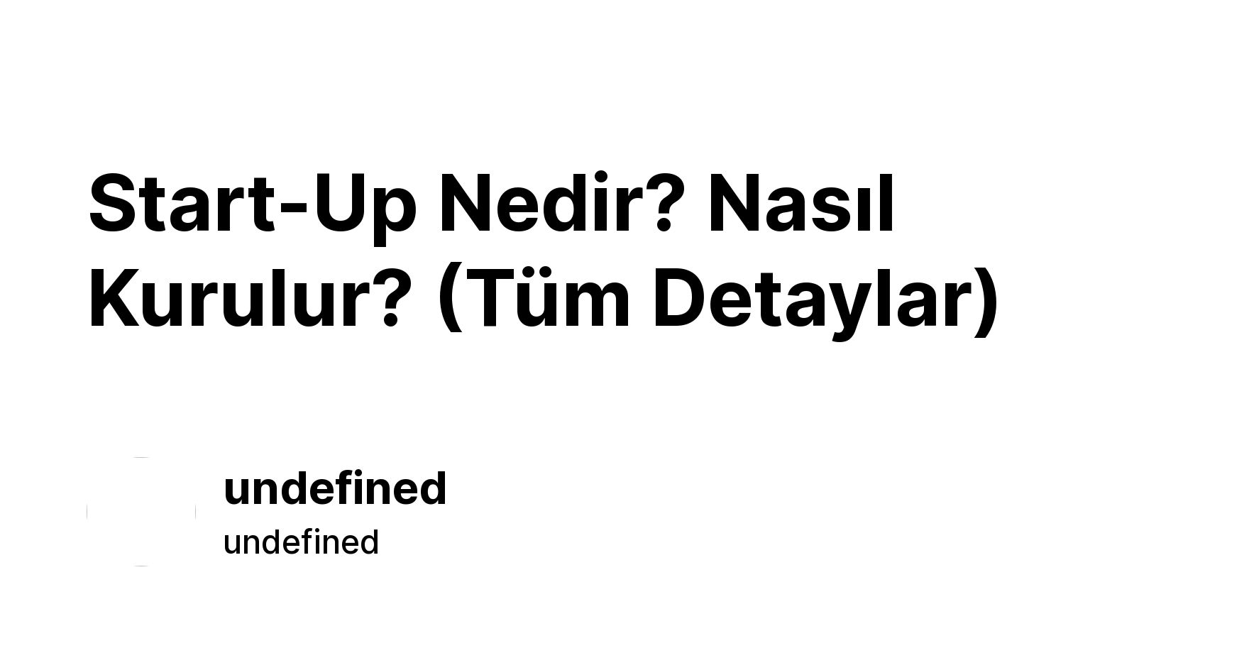 Start-Up Nedir? Nasıl Kurulur? (Tüm Detaylar) - ikas